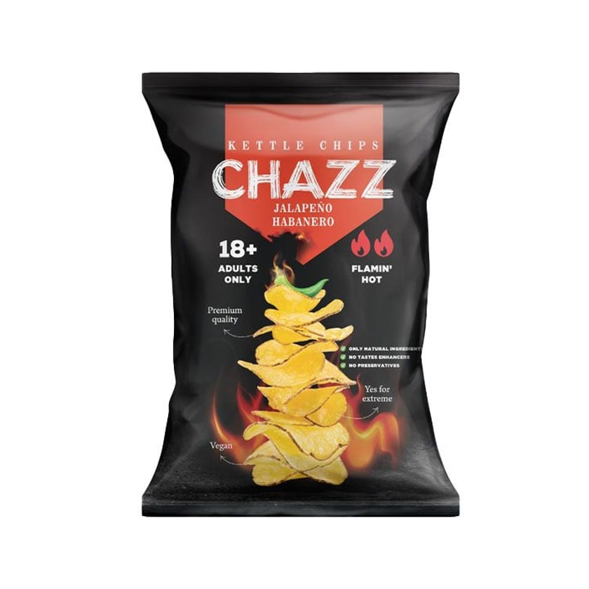 Chazz Πατατάκια Jalapeno & Habanero 90g Delivery | Παράγγειλε Chazz Πατατάκια Jalapeno ...