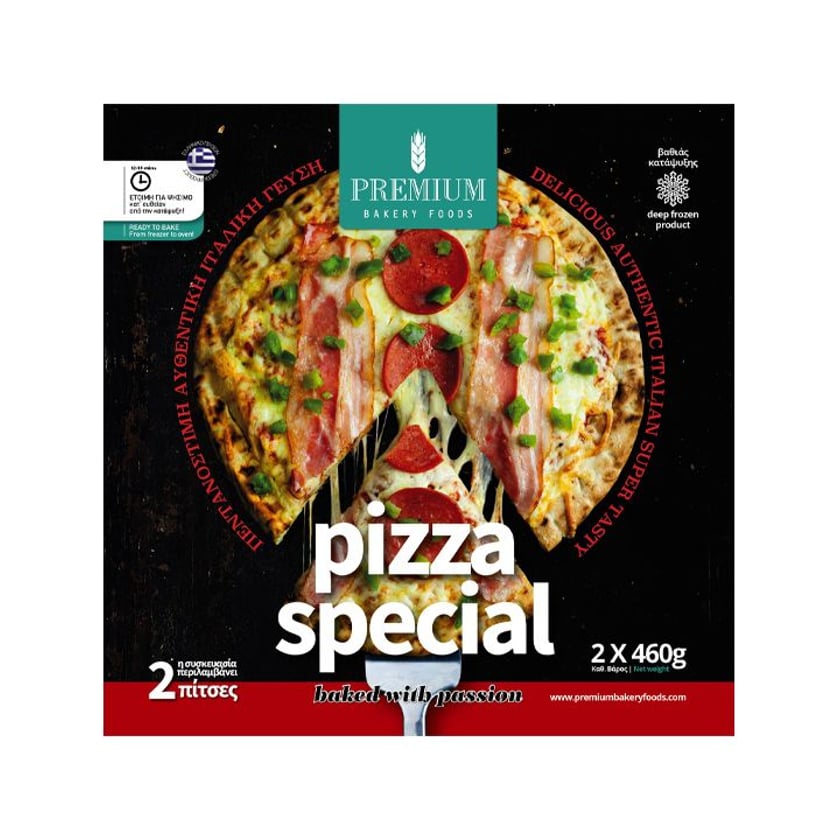 Premium Bakery Foods Πίτσα Σπέσιαλ 2x460g Delivery | Παράγγειλε Premium ...