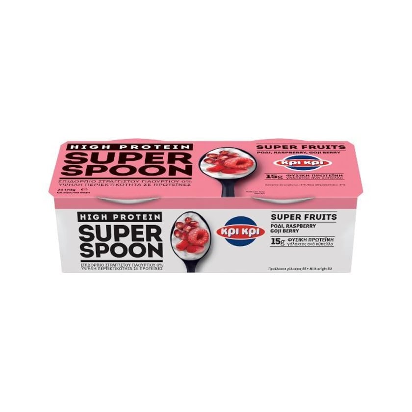 Κρι Κρι Super Spoon High Protein Επιδόρπιο Γιαουρτιού Goji Berry 2x170g ...