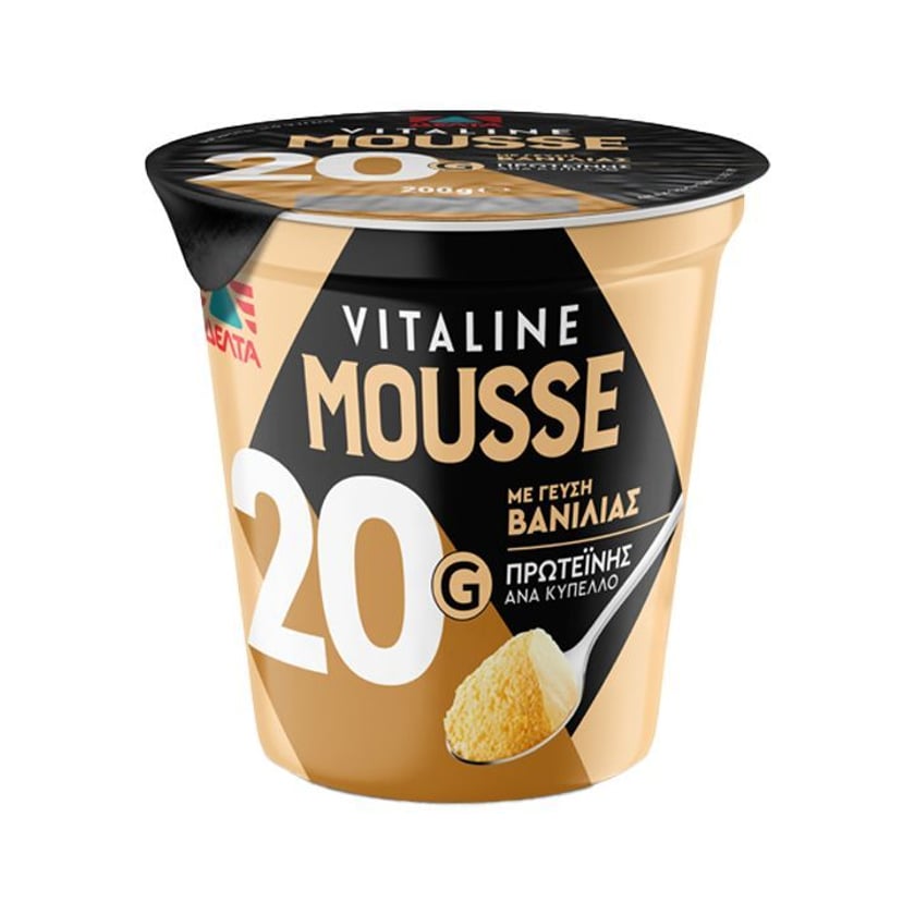 Δέλτα Vitaline Mousse Πρωτεΐνης Βανίλια 200g Delivery | Παράγγειλε ...