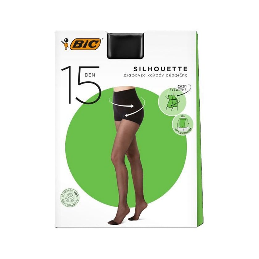 Bic Silhouette Καλσόν XLarge Μαύρο 15Den 1τεμ Delivery | Παράγγειλε Bic ...