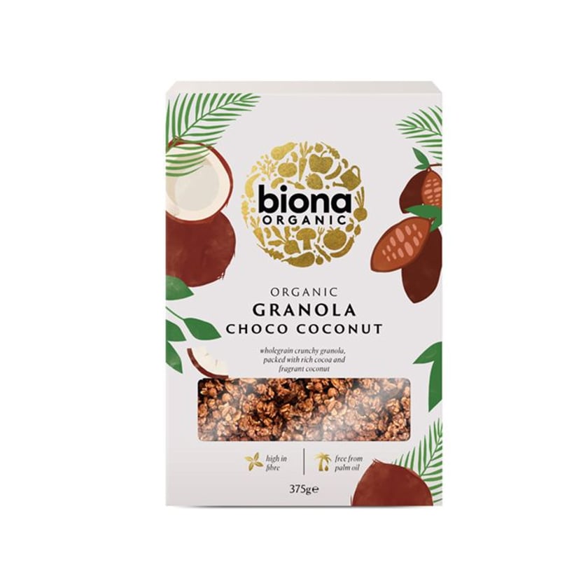Biona Granola με Σοκολάτα & Καρύδα Bio 375g Delivery | Παράγγειλε Biona ...