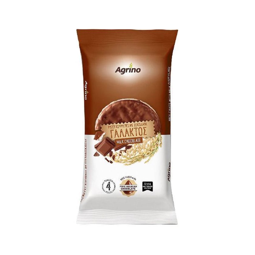 Agrino Ρυζογκοφρέτες με Σοκολάτα Γάλακτος 60g Delivery | Παράγγειλε ...