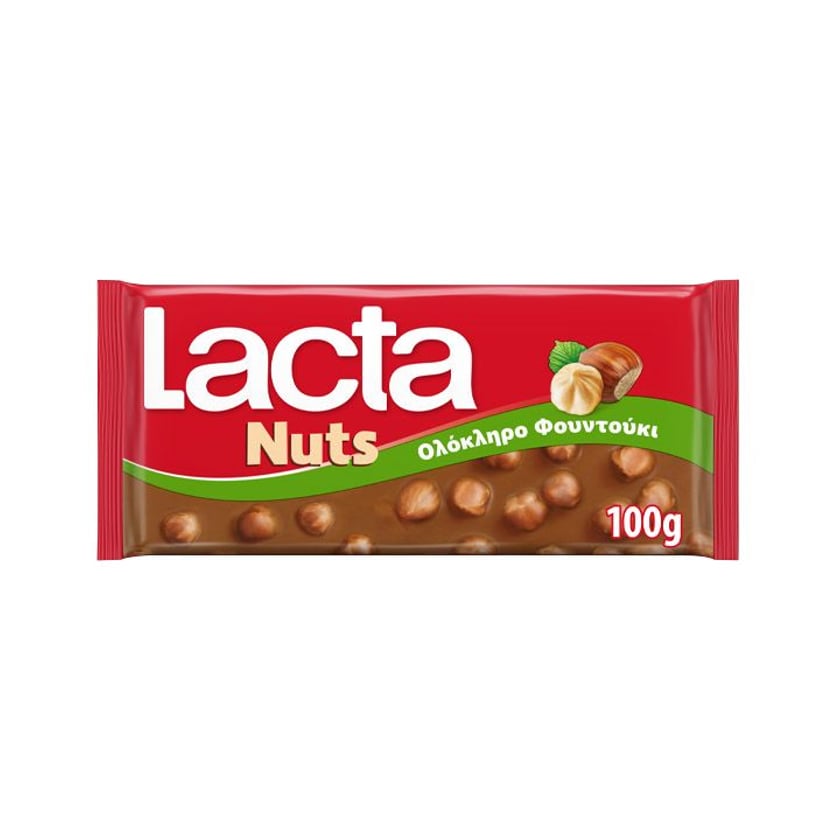 Lacta Nuts Σοκολάτα Γάλακτος Ολόκληρο Φουντούκι 100g Delivery | Παράγγειλε Lacta Nuts Σοκολάτα ...
