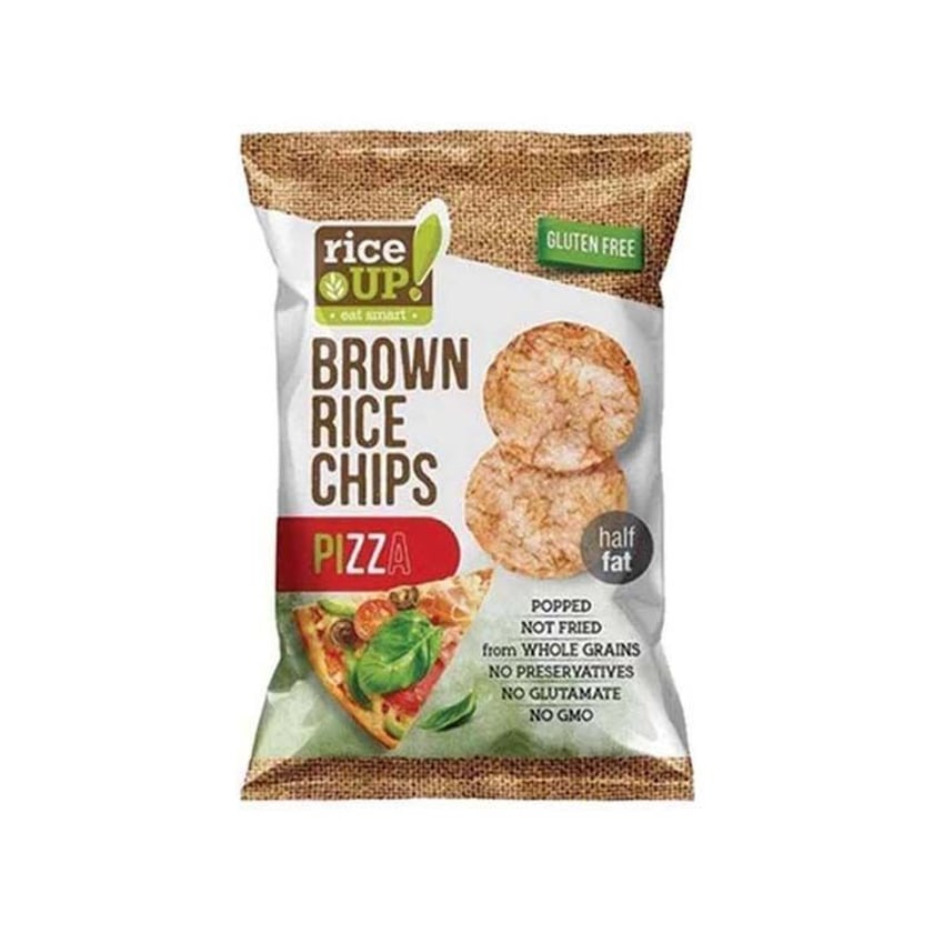 Rice Up Brown Rice Chips Pizza Χωρίς Γλουτένη 60g Delivery | Παράγγειλε ...