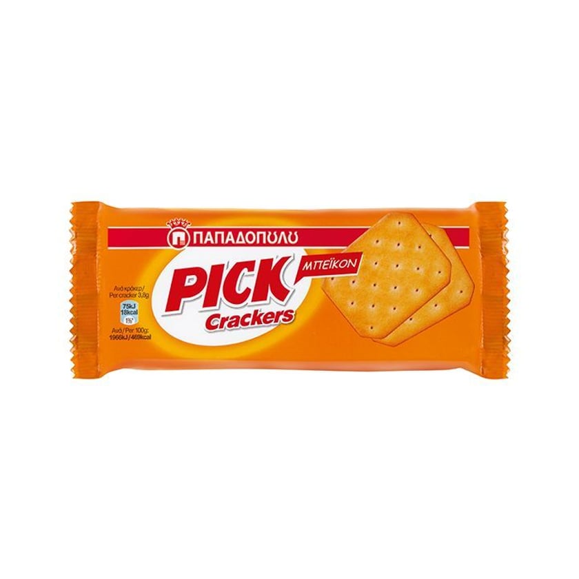 Παπαδοπούλου Pick Crackers Μπέικον 100g Delivery | Παράγγειλε ...